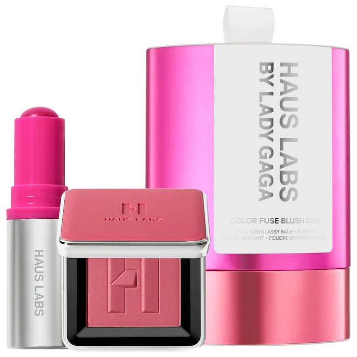 HAUS LABS BY LADY GAGA - Color Fuse Glassy Blush Balm Stick + Powder B – Issey-K Makeup